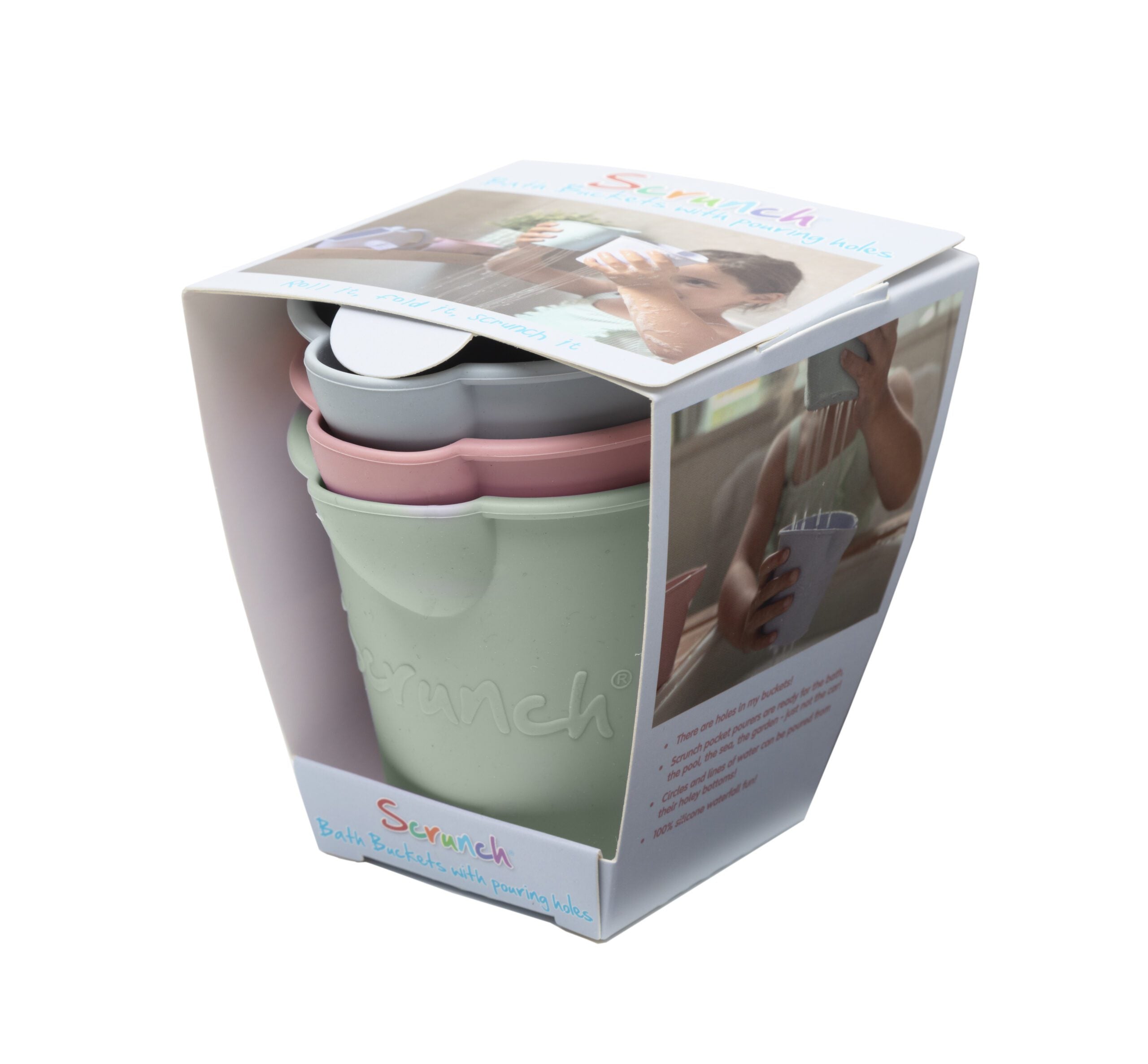 Eco-Friendly Bath Buckets – Scrunch Mini Pack of 3